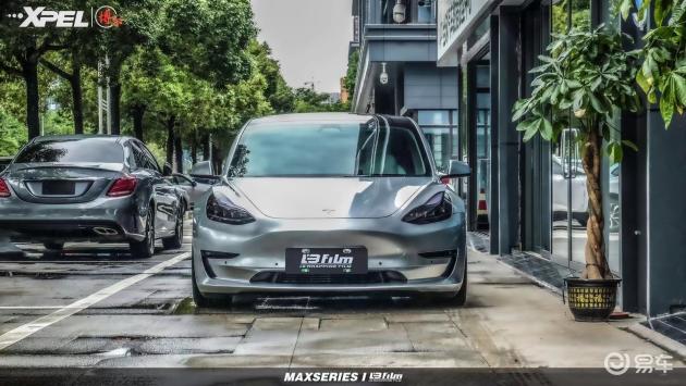 LBFILM改色膜-特斯拉model3p液态金属铝水银,纯正的液态金属质感_易车